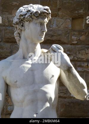 copy of the marble sculpture of Michelangelo's David, Moscow, Russia ...