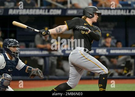 Pittsburgh Pirates' Jack Suwinski bats during the second inning of the ...