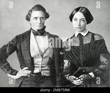 Jefferson Davis & His Wife Stock Photo - Alamy