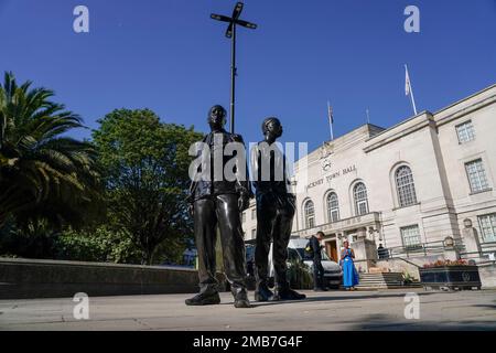 The artwork Warm Shores by artist Thomas J. Price is unveiled outside ...