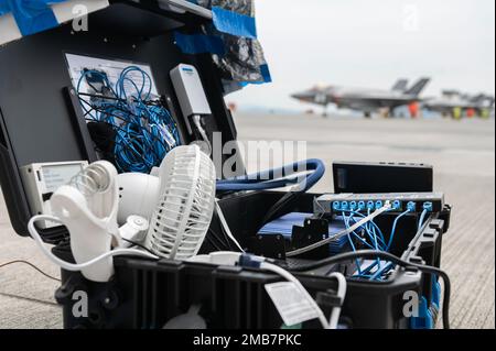 An EdgeConnect mobile communications system sits on the flightline at ...