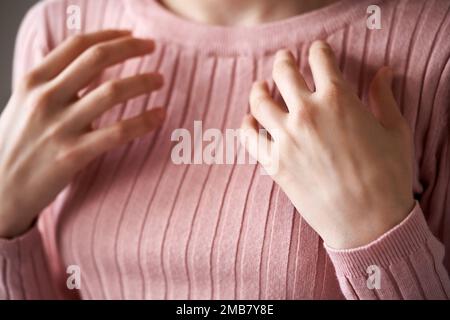 EFT finger tapping technique Stock Photo - Alamy
