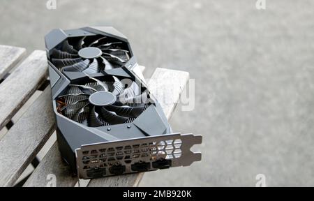 side view of computer graphics card Stock Photo - Alamy
