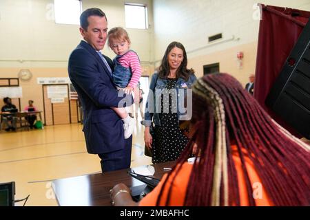 Sen. Bob Menendez (D-N.J.) and his wife, Nadine Arslanian, are seen at ...