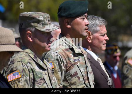 Col. Varman Chhoeung, center, commander of U.S. Army Garrison Presidio ...
