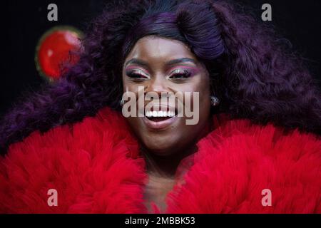 Yola poses for photographers upon arrival for the premiere of the film ...