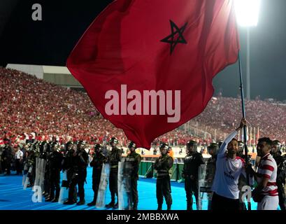 Wydad AC players celebrate their victory at the end of the CAF ...
