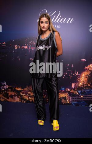 Julia Hussein poses for photographers upon arrival at the Kilian Paris ...
