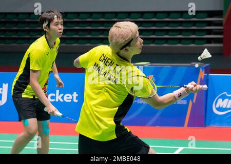 Malaysia's Chen Tang Jie, right, and Peck Yen Wei compete against their ...