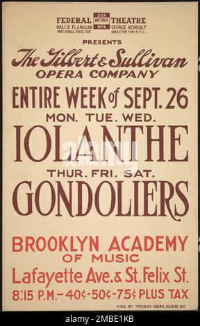 Iolanthe, New York City, [193-]. 'Federal Theatre for New York City ...