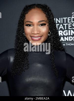 WNBA player Ari Chambers attends the Sports Illustrated Swimsuit 2022 ...