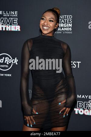 WNBA player Didi Richards attends the Sports Illustrated Swimsuit 2022 issue release party at ...