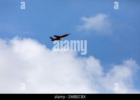 A Kratos Defense Firejet UAS serving as a surrogate cruise missile ...