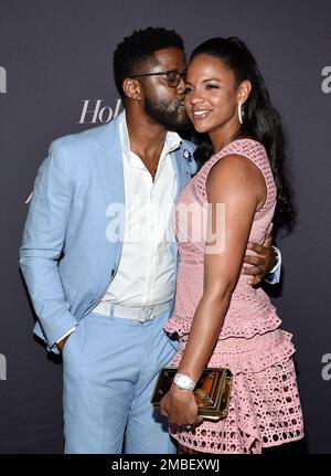 CBS Mornings co-anchor Nate Burleson, left, and wife Atoya Burleson ...