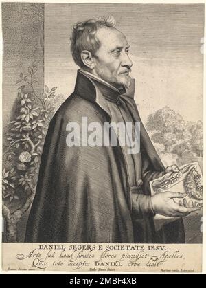 Portrait of Daniel Seghers, Flemish Jesuit brother and painter of ...