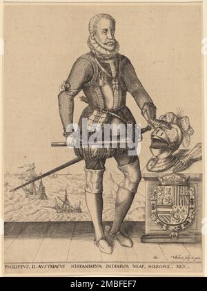 Shield of Philip II King of Spain. History of Philip II of Spain. Old ...