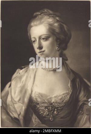 Portrait of Princess Caroline Matilda of Great Britain, Later Queen of ...