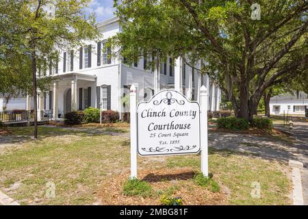 Homerville, Georgia, USA - April 17, 2022: The Clinch County Courthouse ...