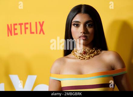 Avantika poses at the premiere of the Netflix film "Senior Year ...