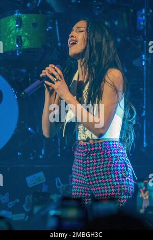 Olivia Rodrigo performs during the Sour Tour at the Coca-Cola Roxy on ...