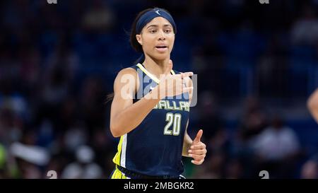 Dallas Wings forward Isabelle Harrison (20) in action during a WNBA ...