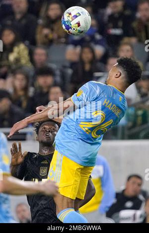 Philadelphia Union defender Nathan Harriel (26) and LAFC midfielder ...