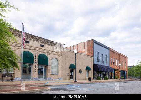 Donalsonville, Georgia, USA - April 17, 2022: The old business district ...