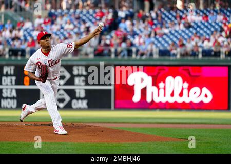 Philadelphia Phillies' Ranger Suarez plays during a baseball game ...