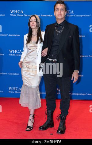 Julian Casablancas and Kaya Nichols poses for photographers as they ...