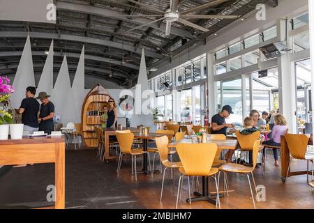 Inside cafe with nautical theme, Quays Marina,Church Point,Sydney,NSW ...