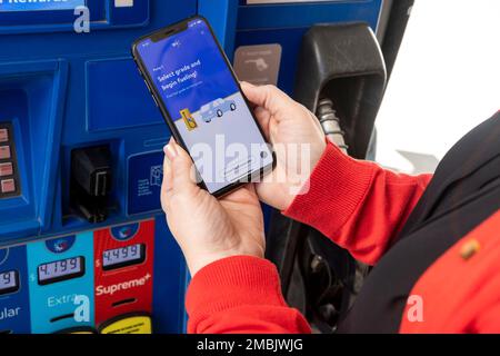 IMAGE DISTRIBUTED FOR EXXONMOBIL - Walmart+ members who fill up at an ...