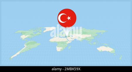 Map of Turkey with Position on the Globe Stock Vector Image & Art - Alamy