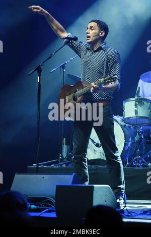 Singer Jairo Zavala, artistically known as Depedro performs on stage at ...