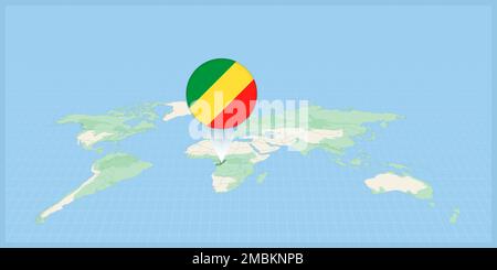 Brazzaville map, capital city of Republic of the Congo. Municipal ...