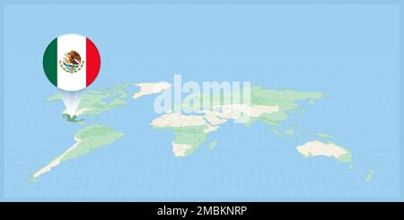 North America continent green marked in World map Stock Vector Image ...