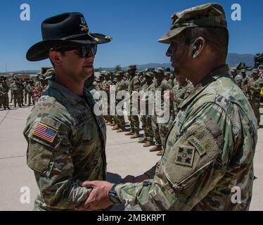 2nd Stryker Cavalry Regiment commander, Col. John RisCassi, makes a ...