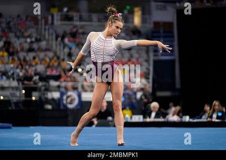 April 14, 2022: Oklahoma's Jordan Bowers performs her floor routine ...