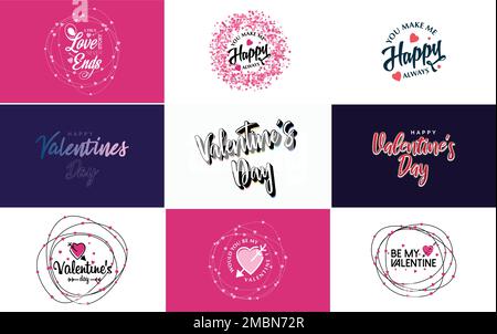 Pink October logo with hearts and calligraphy lettering isolated on ...