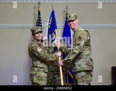 Col. Tammy McElhaney, left, 4th Mission Support Group commander, Lt ...