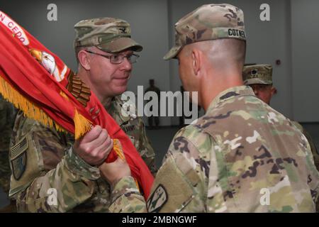 Lt. Col. Marc Pelini receives the 6th Battalion, 52nd Air Defense ...