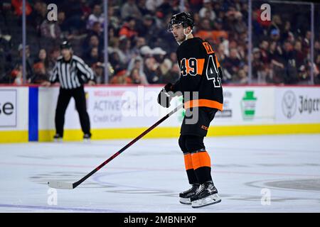 Philadelphia Flyers' Noah Cates in action during an NHL hockey game ...