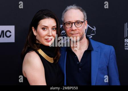 Addie Hall, left and Kevin Sussman arrive at the premiere of the final ...