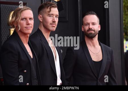 Rufus Du Sol arrive at the 64th Annual Grammy Awards at the MGM Grand ...