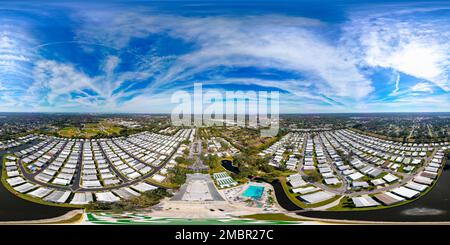 360° view of Aerial equirectangular 360 photo of a housing community in ...