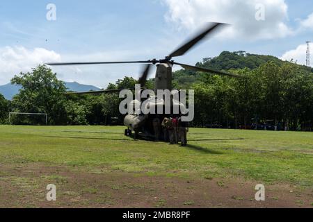 NAVAL BASE AMAPALA, Honduras - Partner Forces jump from a Chinook into ...