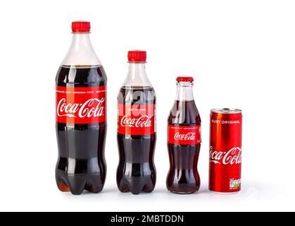 Chisinau, Moldova - April 26, 2020:. Milka alpine milk chocolate bar ...