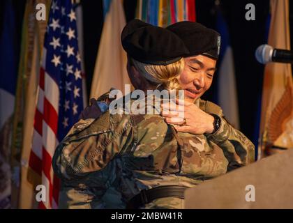 Col. Michelle K. Donahue, Quartermaster General, presents the Public ...
