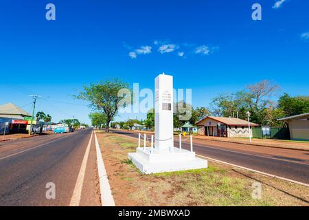 Main street of Normanton, a small town in the Gulf of Carpentaria ...