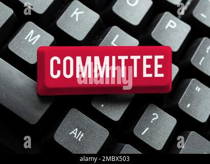 Conceptual caption Committee. Word Written on Group of people appointed ...
