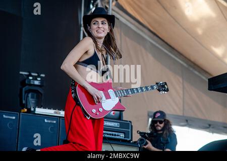 Leandra Earl of The Beaches performs at the Innings Festival at Raymond ...